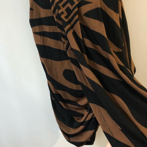 monaco | Dresses | Drape Mini Dress Classic Must Have Fendi Pattern ...